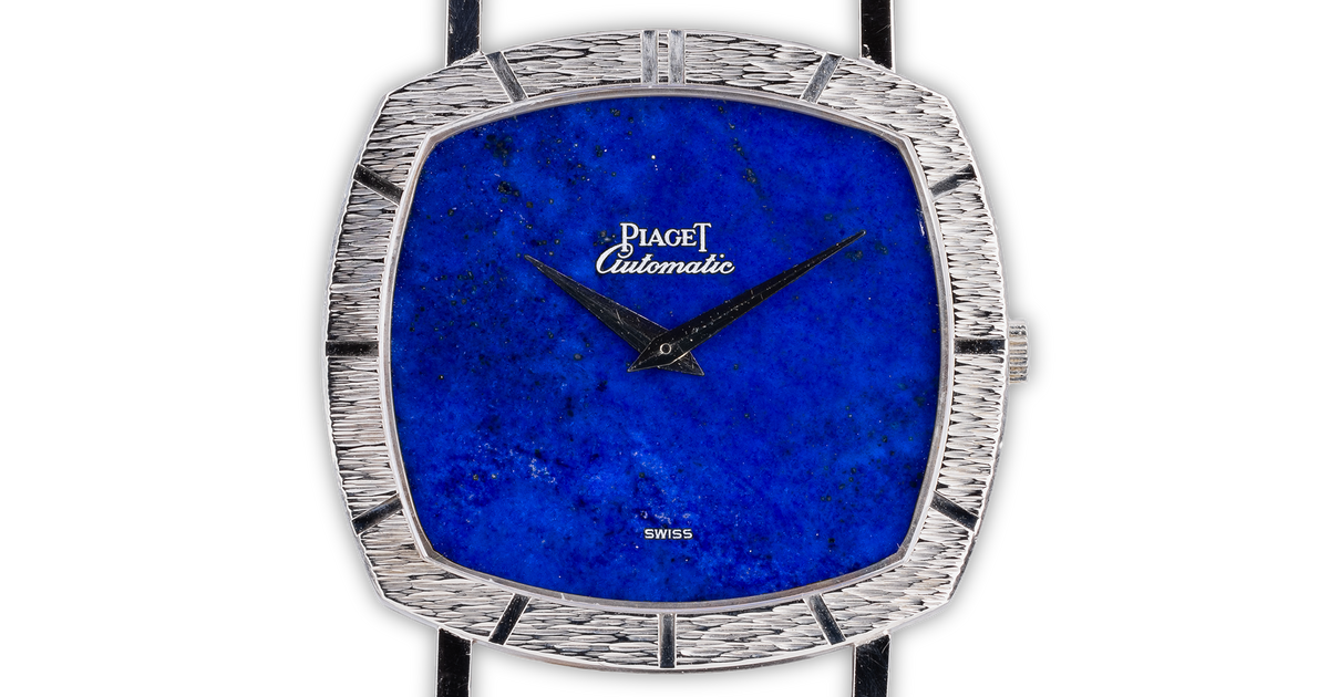 Piaget Vintage Cushion Automatic 'Lapis Lazilu' | Ole Mathiesen Store DK